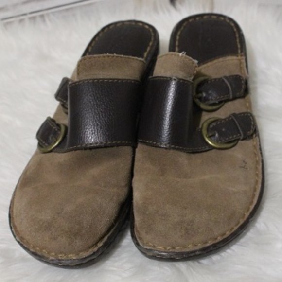 boc | Shoes | Boc Double Buckle Two Tone Mules 5 | Poshmark